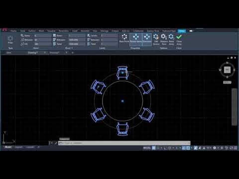 Arraypolar Command in AutoCAD - YouTube