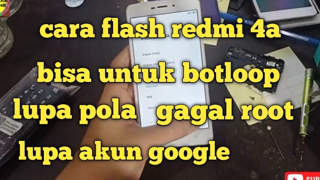 cara flash redmi 4a | bisa atasi lupa pola - YouTube