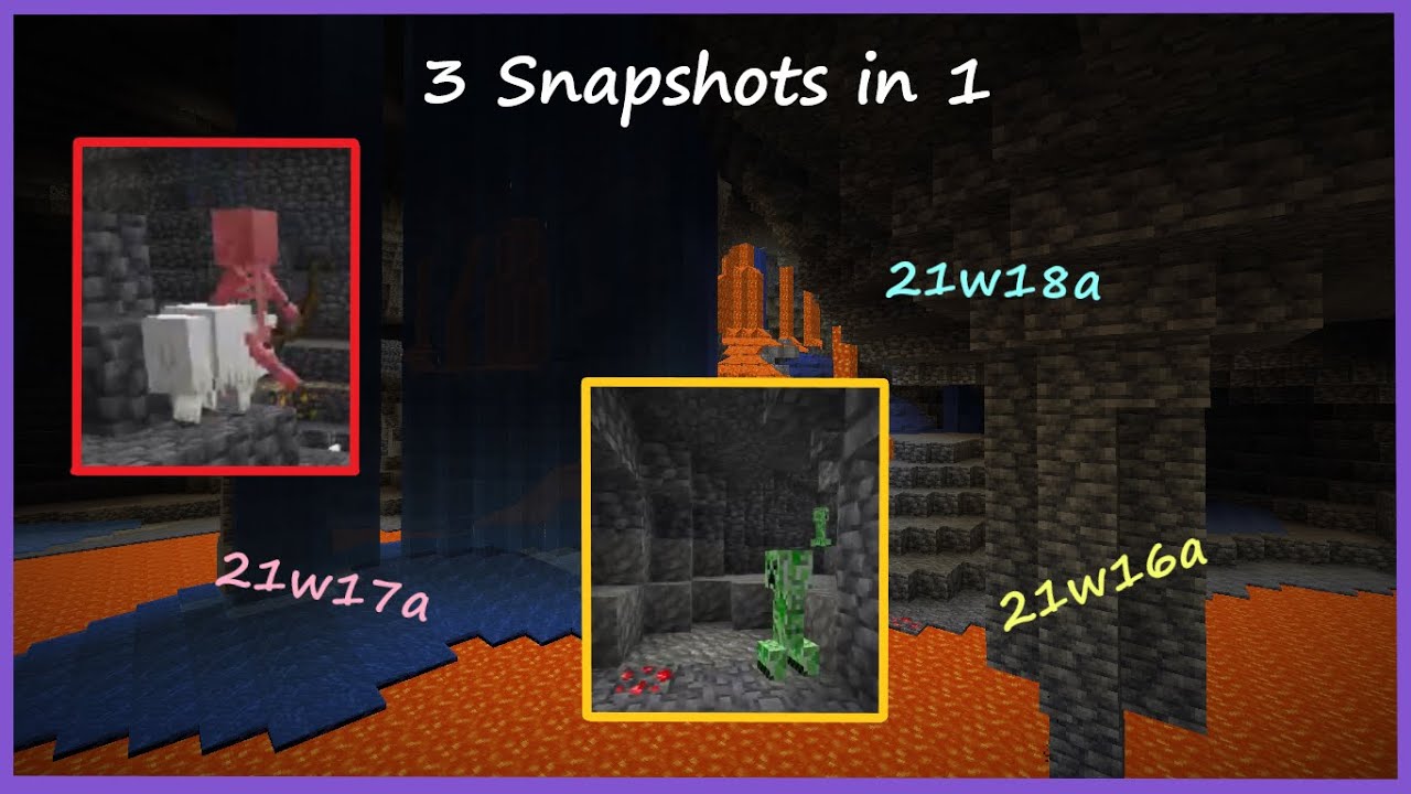 Three Minecraft 1.17 Snapshots in 1: 21w16a, 21w17a, and 21w18a - YouTube