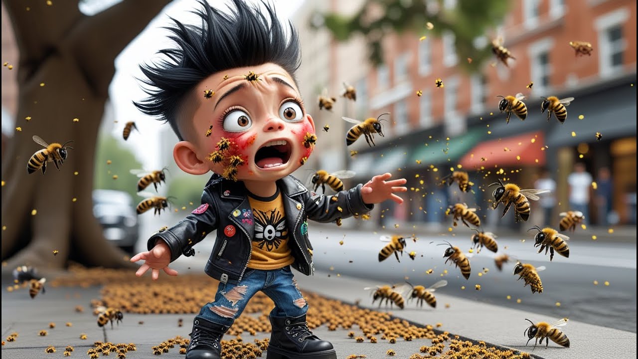 Punky Boy vs. Angry Bees! 😱🐝 | Funny Animated Short | AI-Generated ...