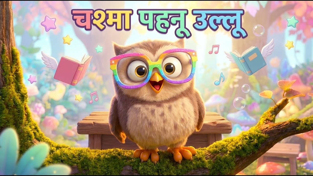 चश्मा पहनू उल्लू 🦉👓 | Chashma Pehnu Ullu | Owl | #nurseryrhymes # ...