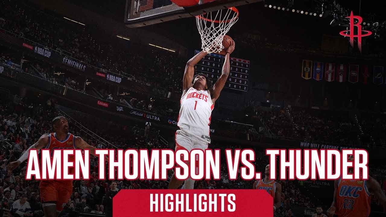 Amen Thompson (19 points) Highlights vs. Oklahoma City Thunder l ...