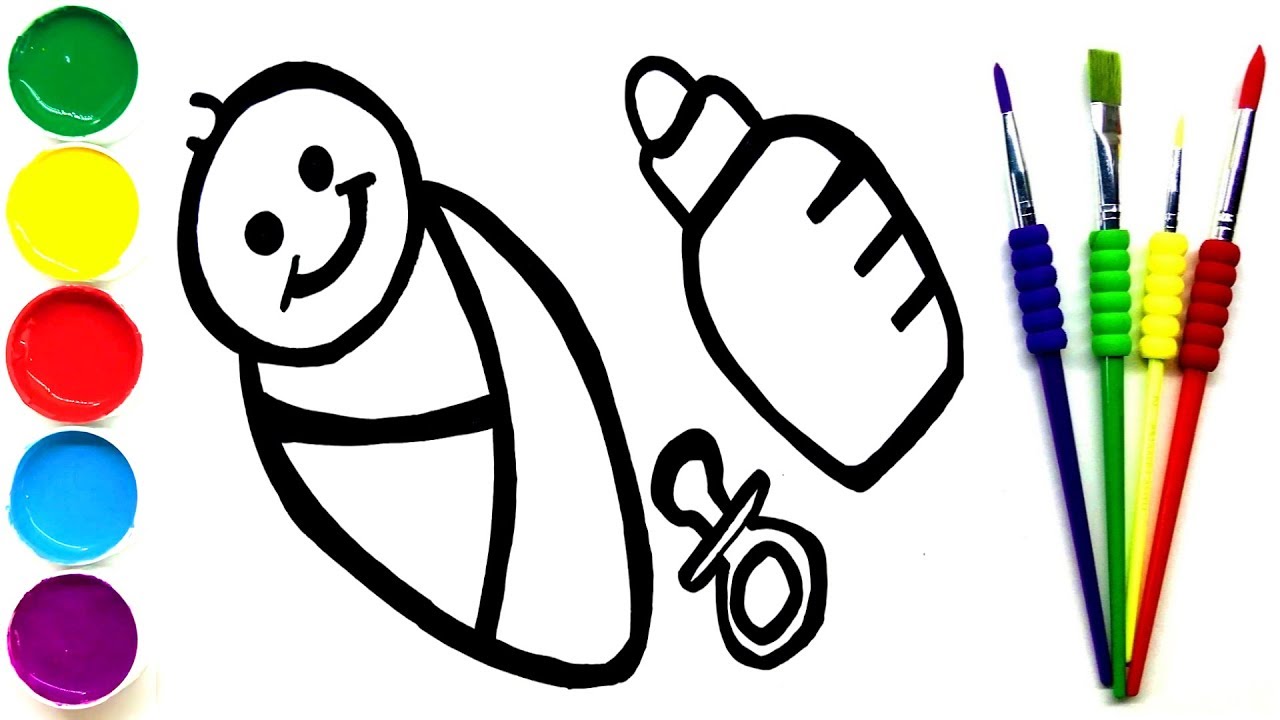 Glitter Baby & Baby Supplies Coloring and Drawing for Kids , Toddlers ...