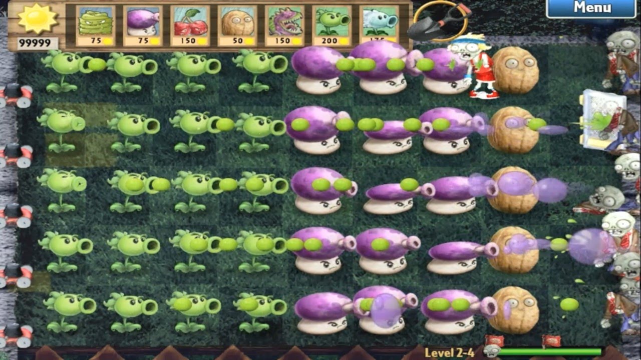 Plants vs Zombies pvz adventure Level 2 -4 real life edition - YouTube