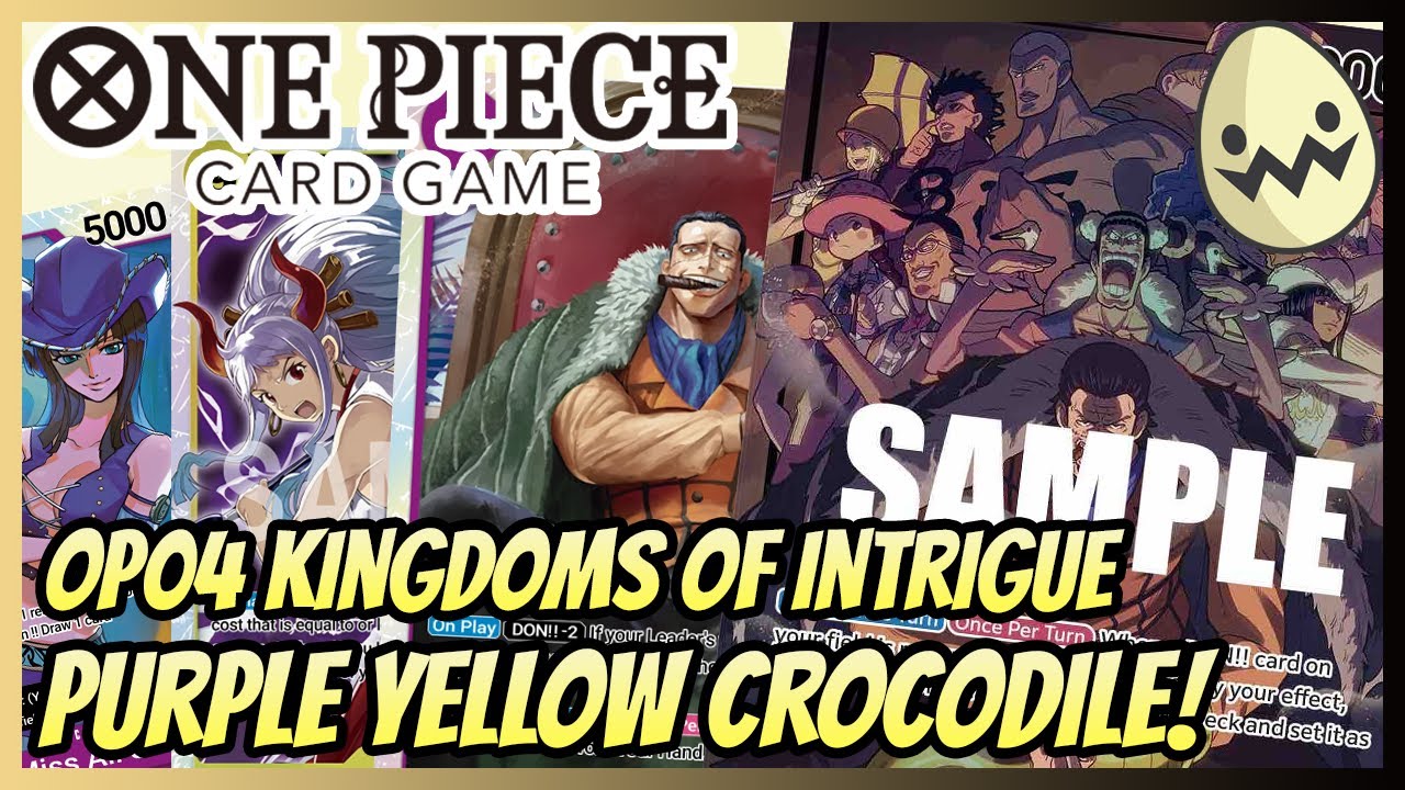 One Piece Card Game: Purple & Yellow Crocodile! OP04 Kingdoms of ...