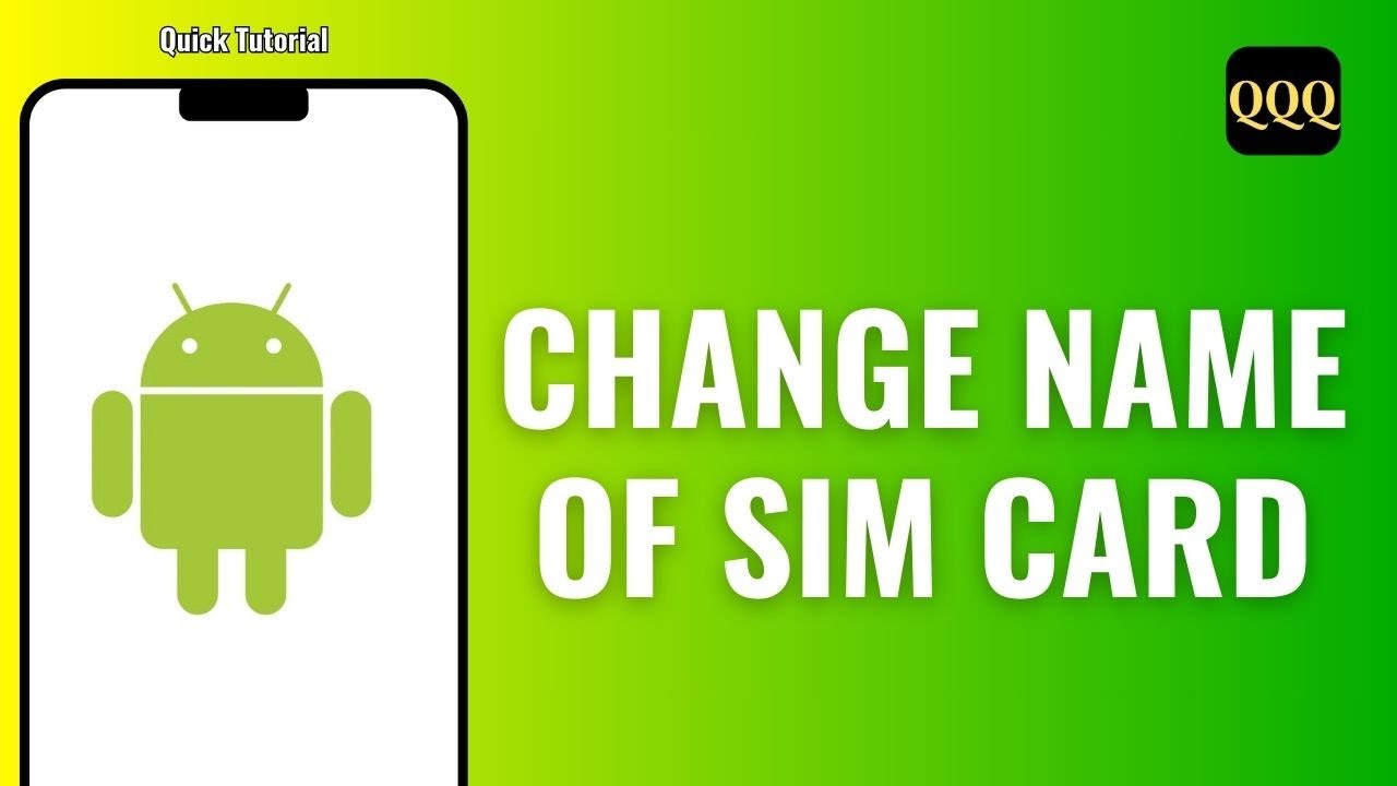 How to Change Name of SIM Card on Android - YouTube