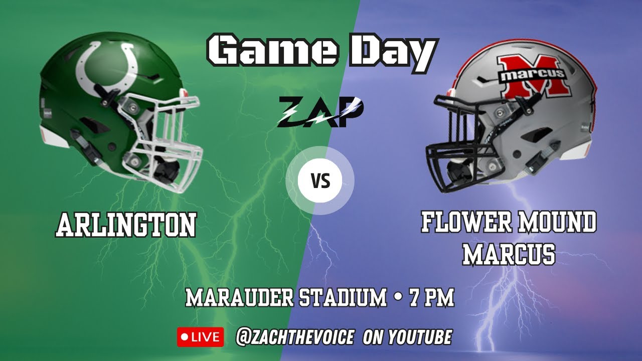 (Lightning Delay) Arlington at Flower Mound Marcus TXHSFB Live - YouTube