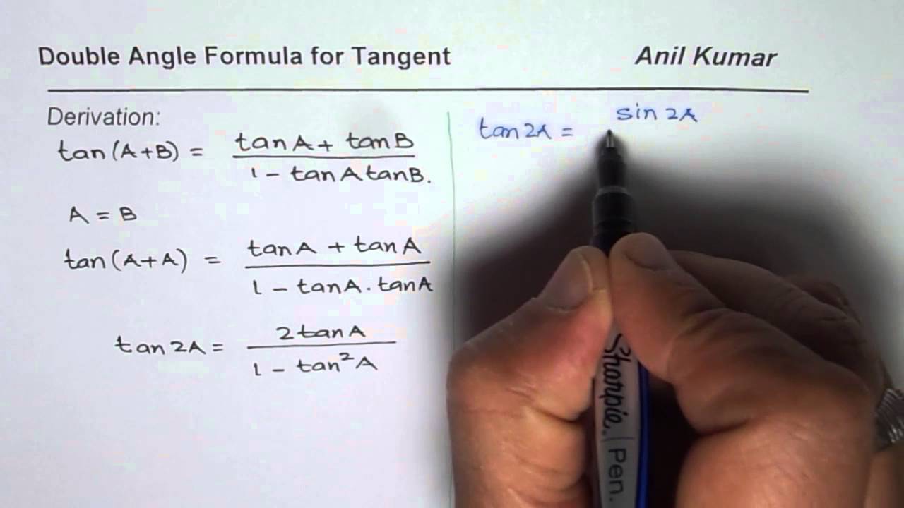 Two Method To Derive Double Angle Formula For Tan Trigonometric Ratio