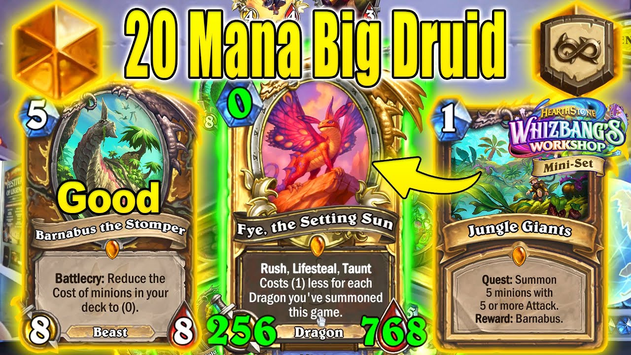 256/768 Minions 20 Mana Big Druid Deck Is Amazing To Play Whizbang's ...
