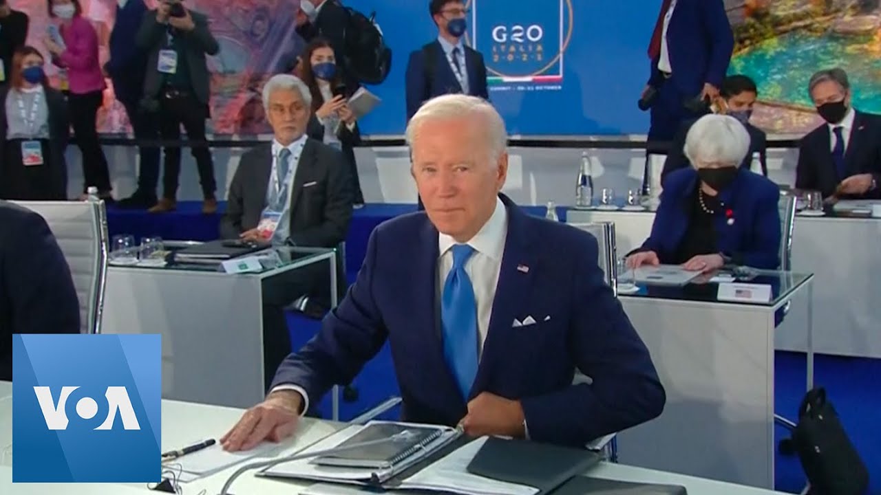 World Leaders Hold Roundtable as G-20 Meeting Begins in Rome - YouTube