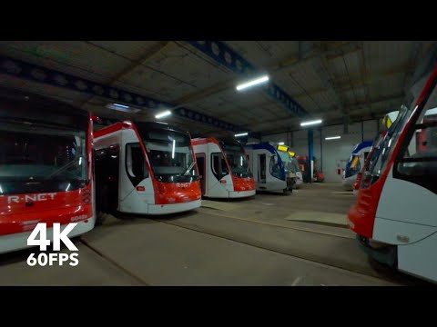 Starting up a tram at the depot | 🚊 4K Tram Driver POV | 🇳🇱 The Hague | Siemens Avenio
