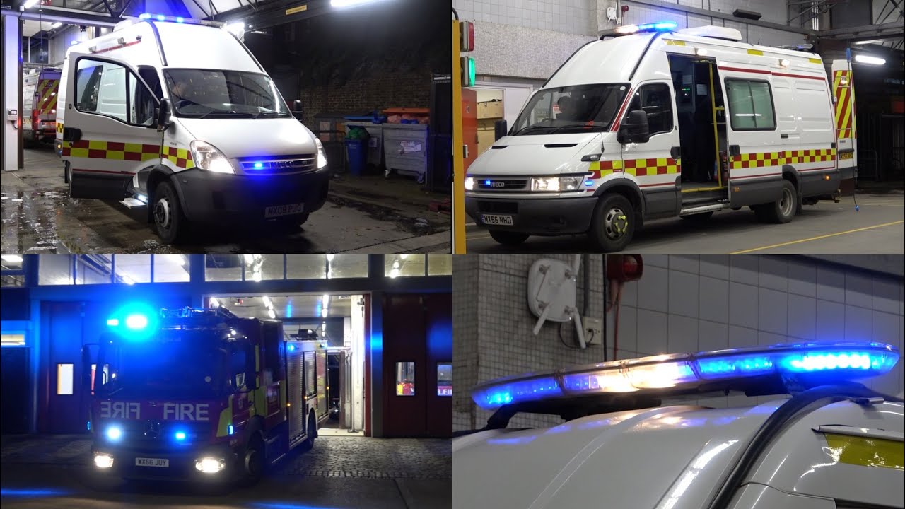 LFB Clapham fire station appliances and more! - YouTube