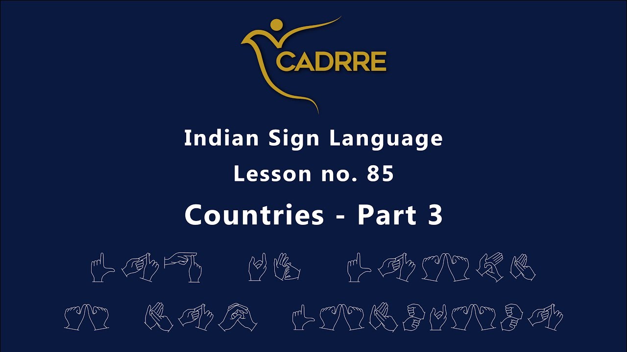 How to Sign Countries in ISL | Countries in Indian Sign Language| Quick ...