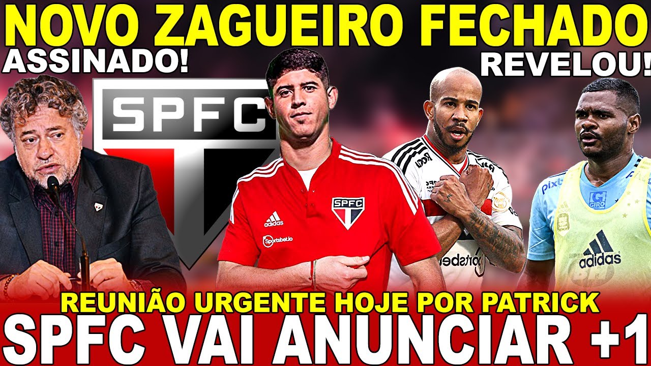 SAIU AGORA!!! SPFC FECHA COM ZAGUEIRO! ALAN FRANCO É NOSSO! REUNIÃO POR ...