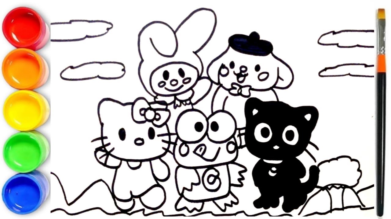 How to draw Hello Kitty, Hello Kitty and Her Friends, My Melody ...