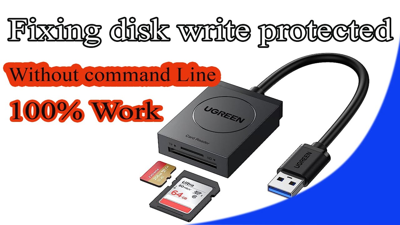 Remove a disk write protected on USB drive without command line - YouTube