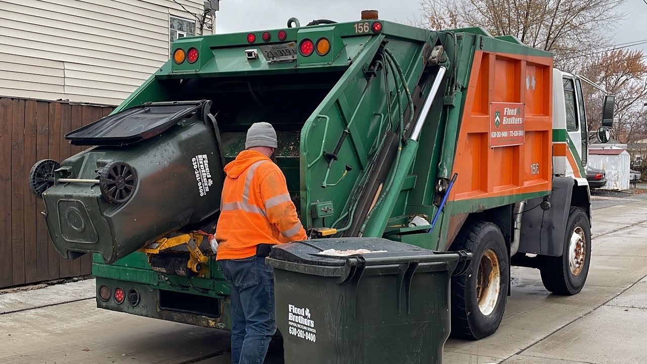 Flood Brothers Ford Mini Rear Loader Garbage Truck - YouTube