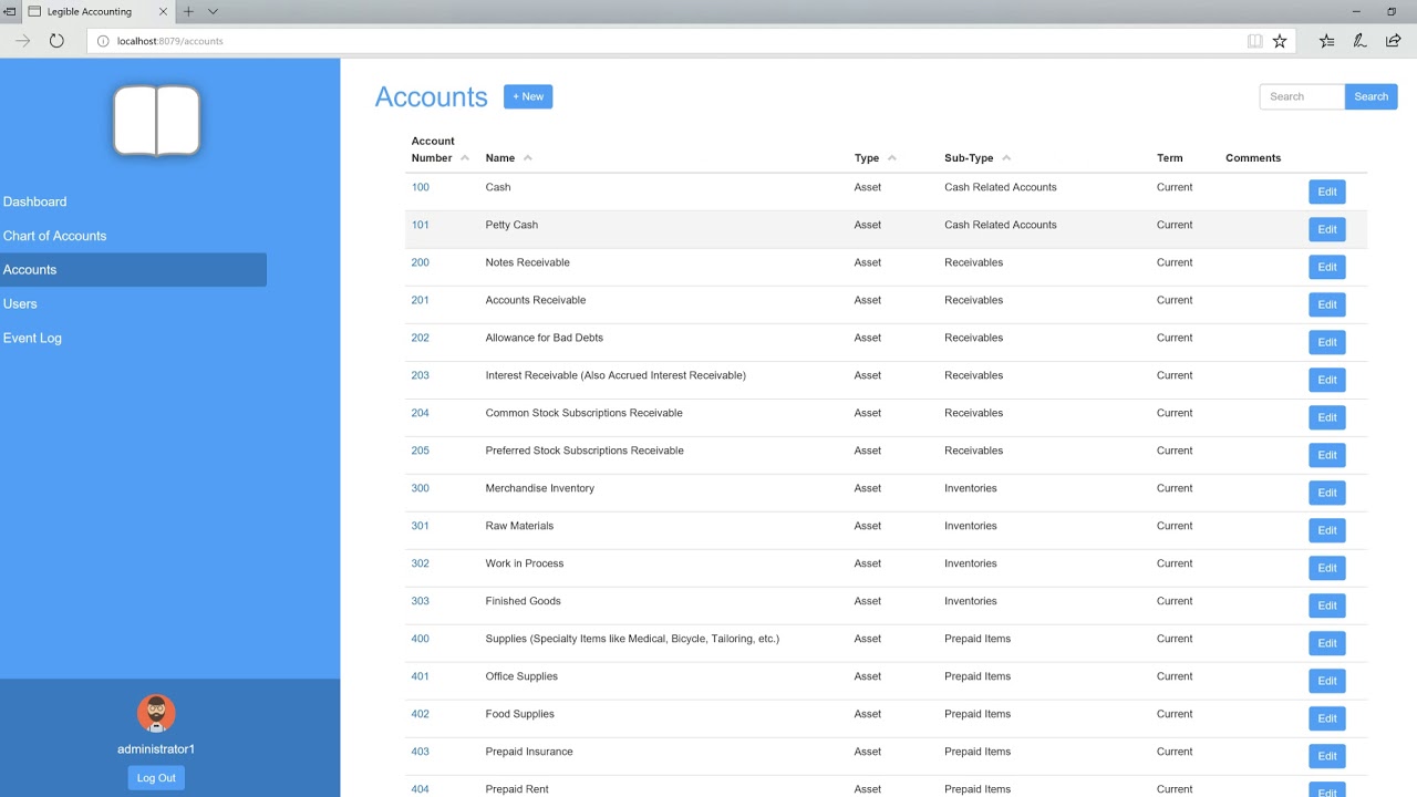 Legible Accounting Part 4 - The Administrator Accounts, Users, Logs - YouTube