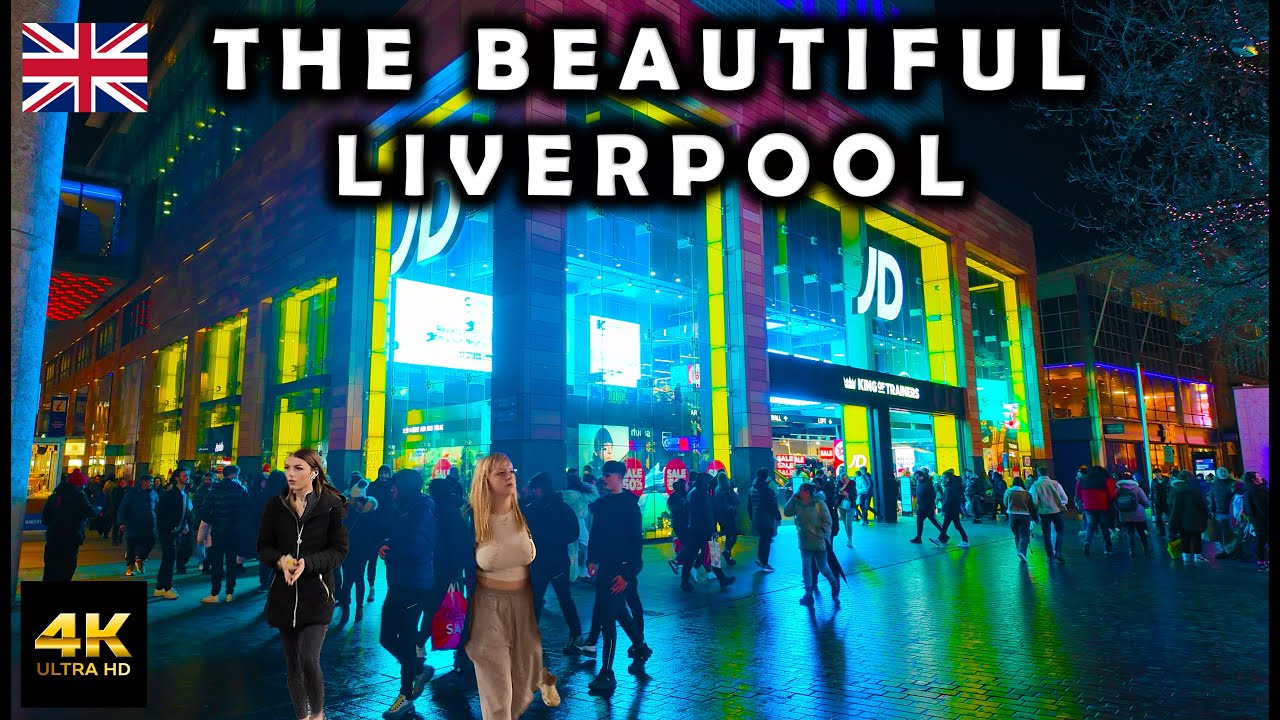 Merseyside, Liverpool City Centre Evening Walk Tour in 4K - YouTube
