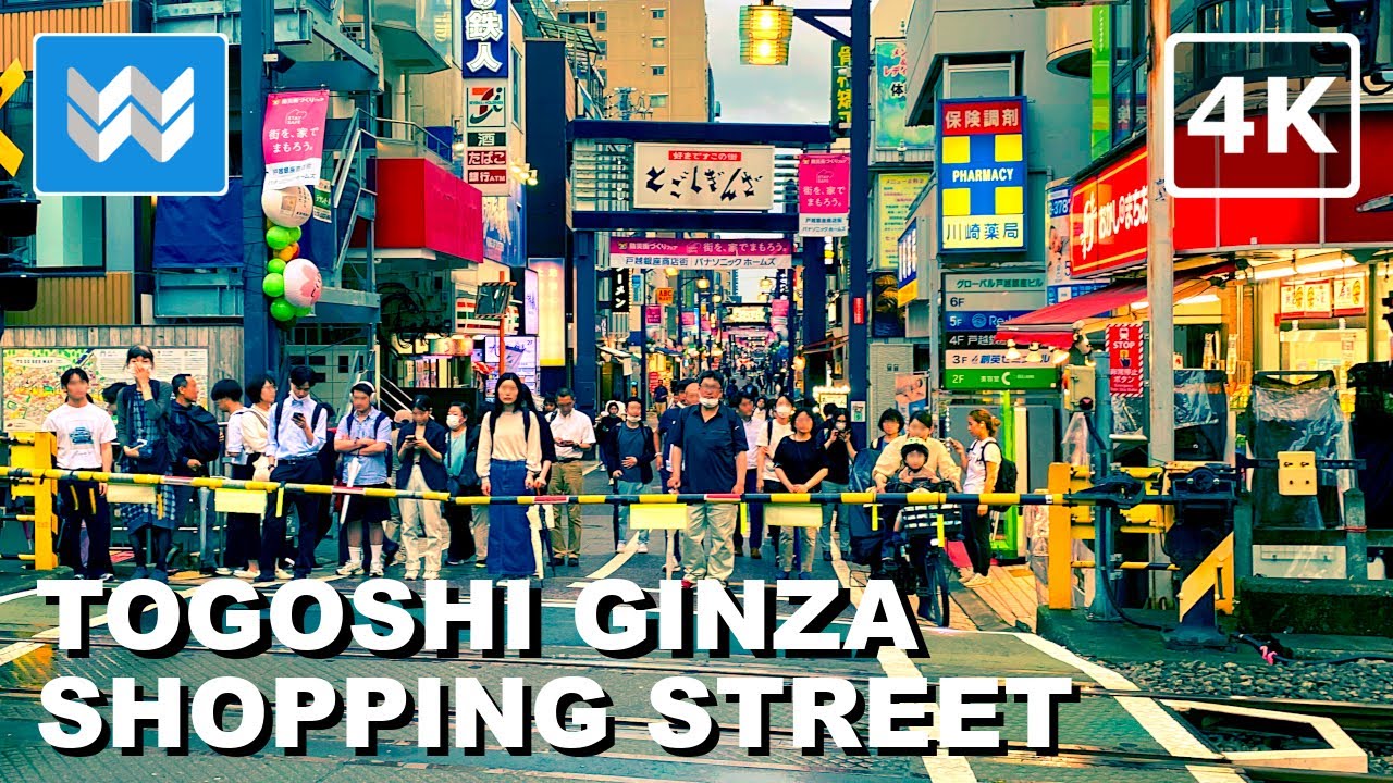 [4K] TOGOSHI GINZA - Longest Shopping Street in Tokyo Japan 🇯🇵 Rainy ...