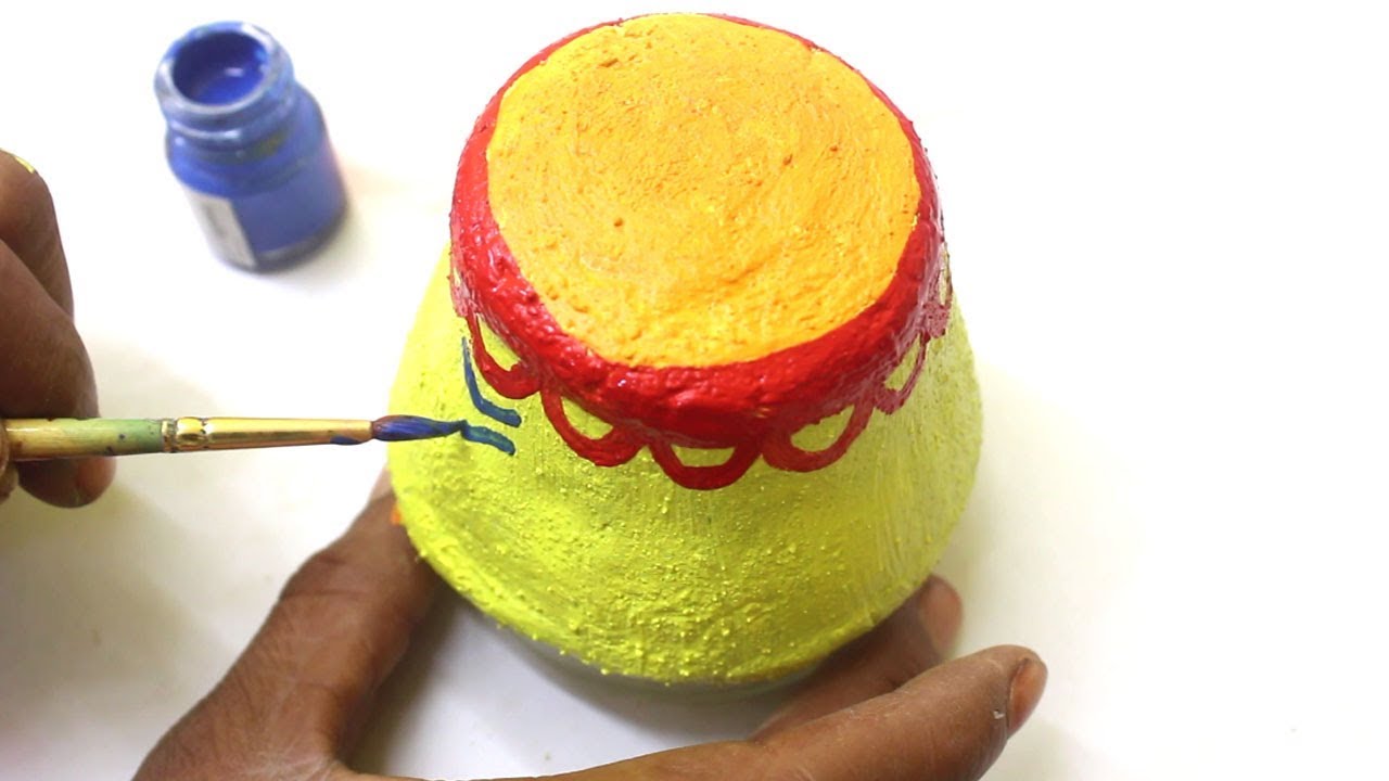 How To Make Flower Pot With Sand - Beautiful Flower Pot Design | Sand ...