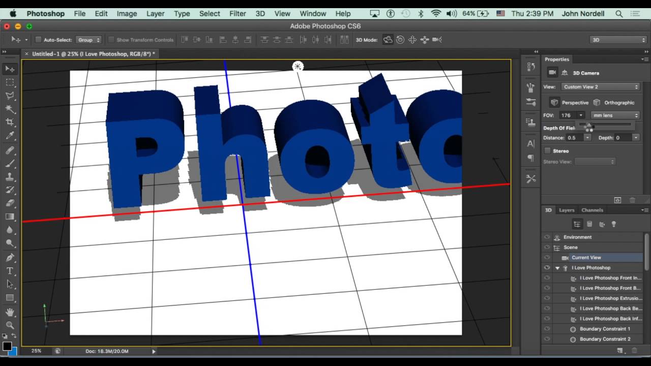 Creating 3D Type :: Photoshop Tutorial - YouTube