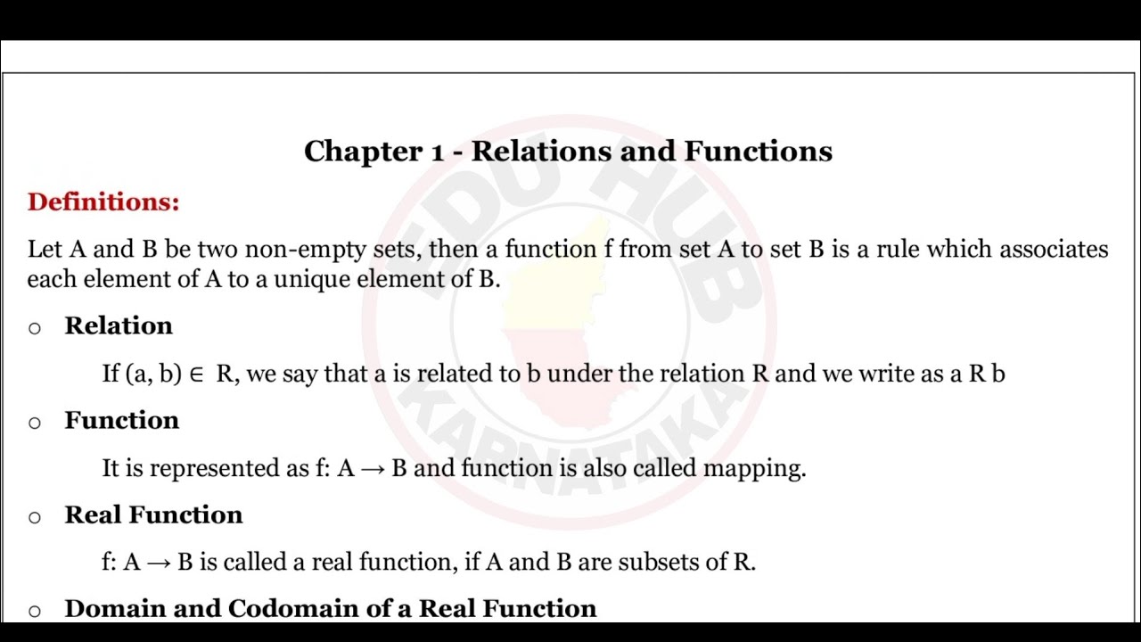 2nd Puc Relation And Functions Revision Notes 2023 2nd Puc Maths 2nd-puc-relation-and-functions-revision-notes-2023-2nd-puc-maths