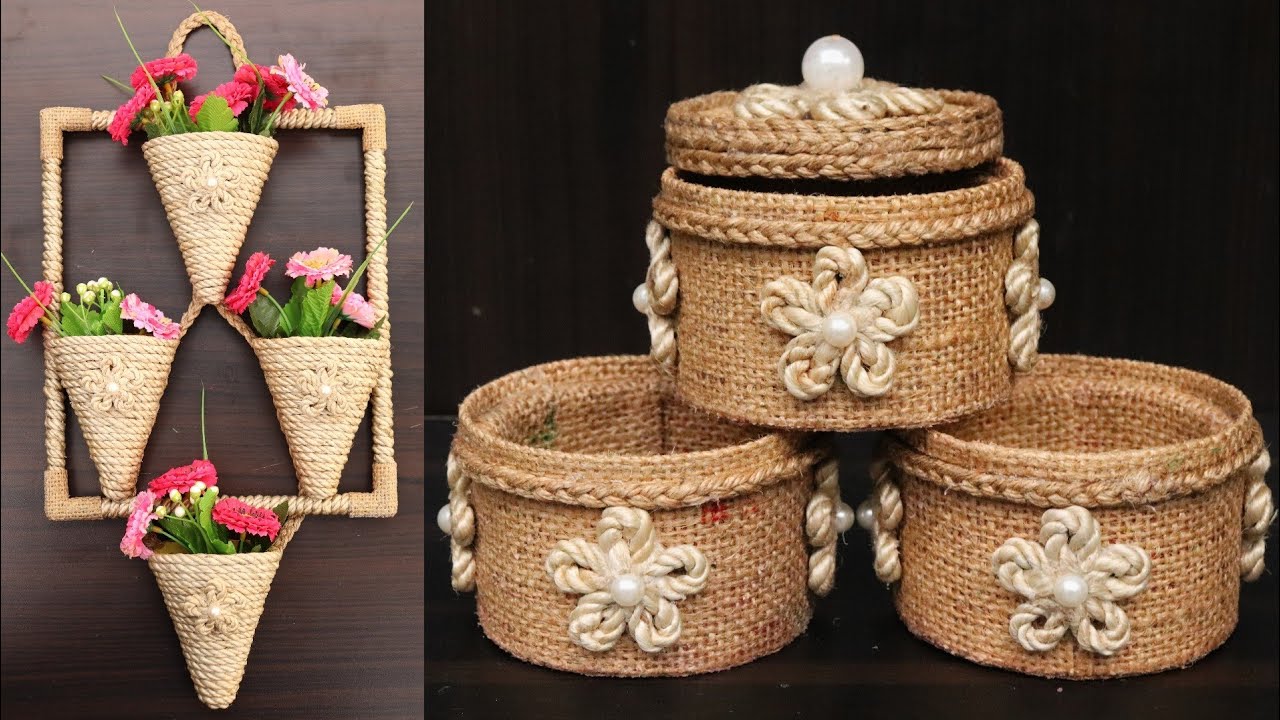 Handmade crafts with jute rope | DIY home decorating ideas handmade ...