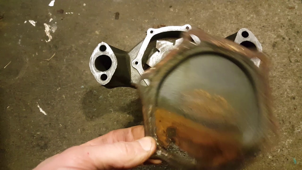 Chevy small block water pump leak - YouTube
