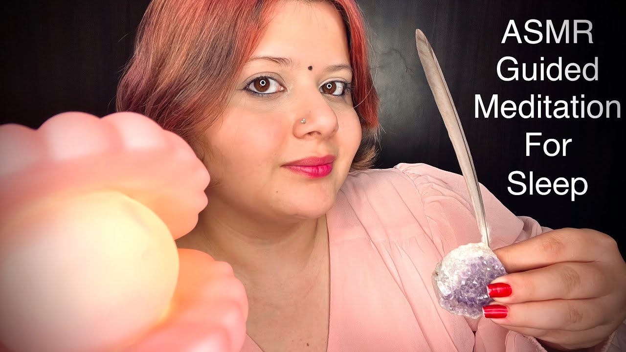ASMR Guided Meditation For Sleep and Deep Relaxation(with music)| Hindi Asmr | Anxiety ...