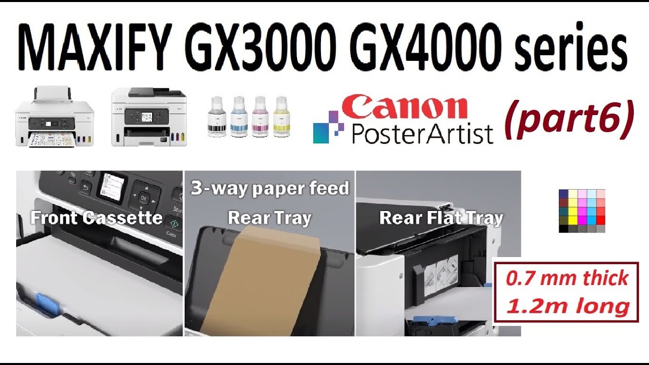 Canon MAXIFY GX3000 GX4000 (part6) 3 Paper Trays - Banner 1.2 m long ...