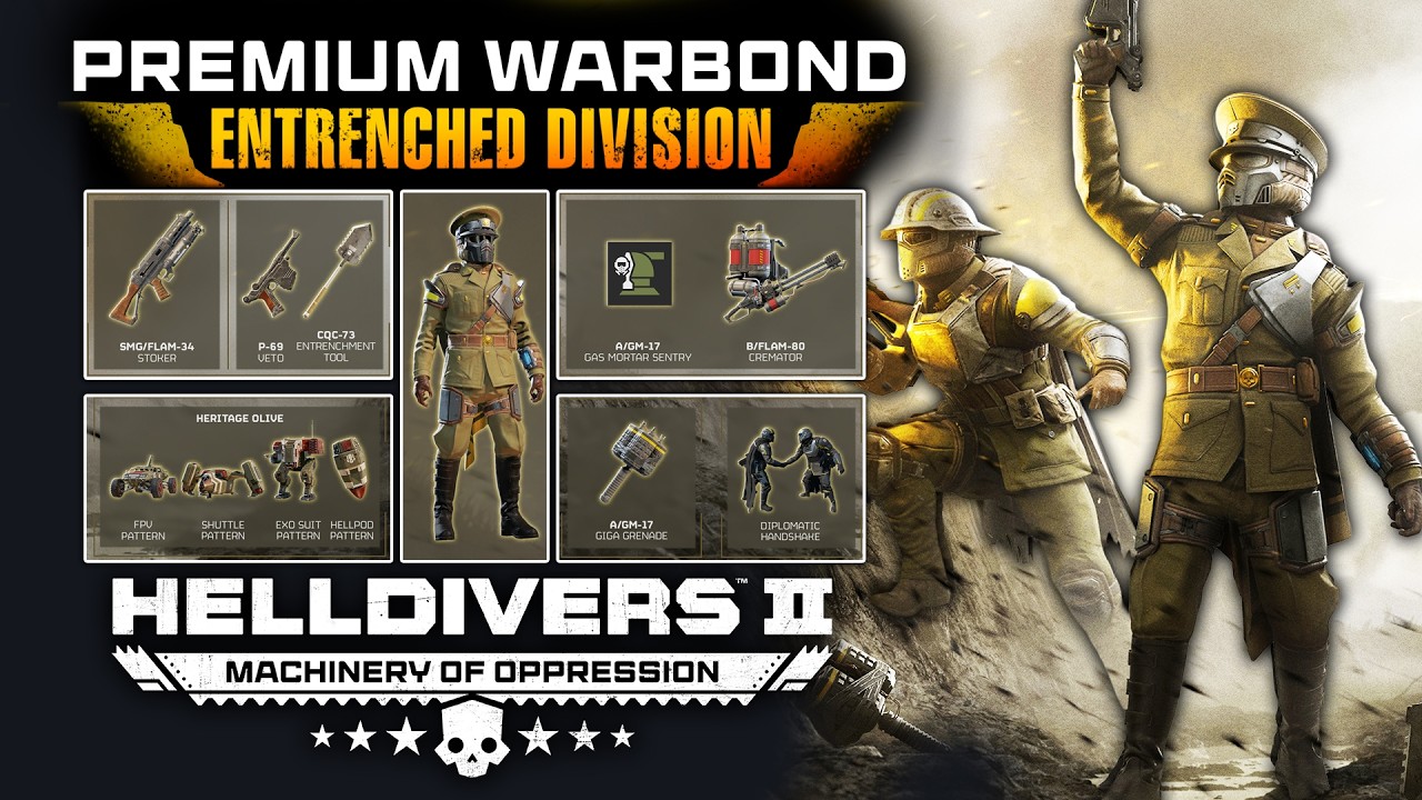 Helldivers 2 - Entrenched Division Warbond! - YouTube