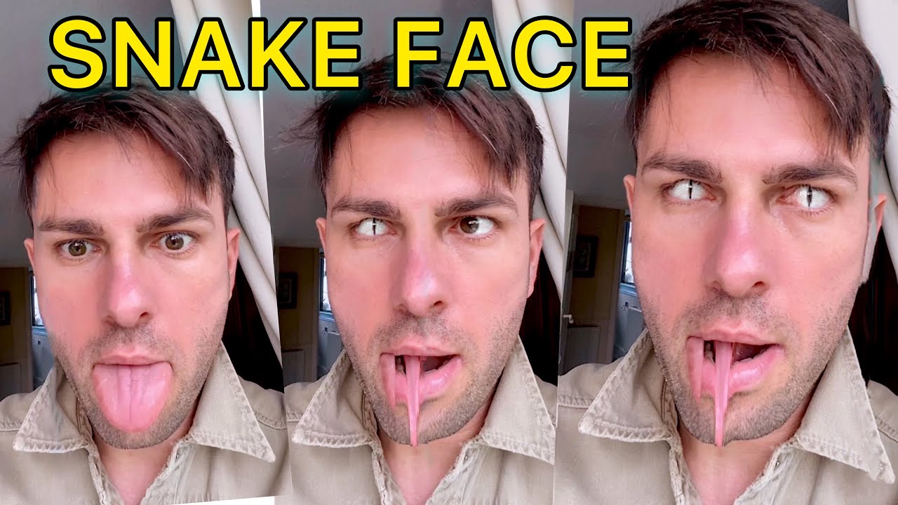 The SNAKE PEOPLE are REAL, be Careful #snakeface #makeup #tutorial # ...
