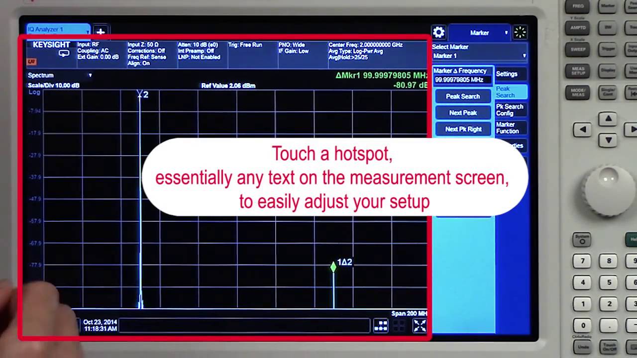 Multi-Touch UI Tips and Tricks #2: Annotation Hot Spots | N9040B UXA Signal Analyzers | Keysight ...
