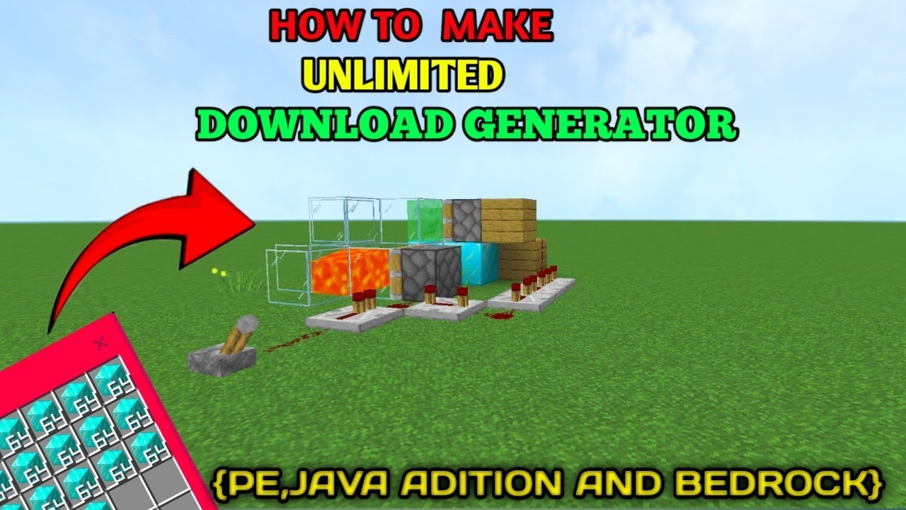 💎 Minecraft Me Animated Diamond Block Generator Kaise Banaye! 🔥 (PE ...