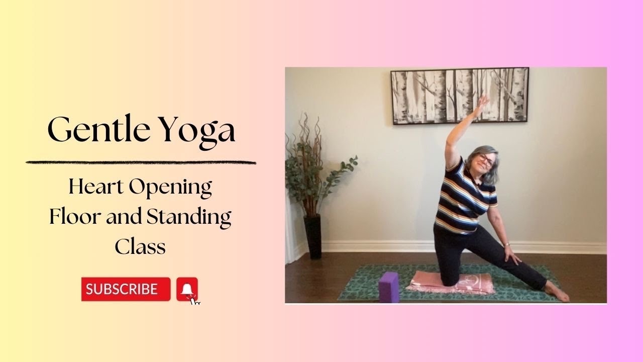 A Heart Opening Gentle Yoga Class - YouTube