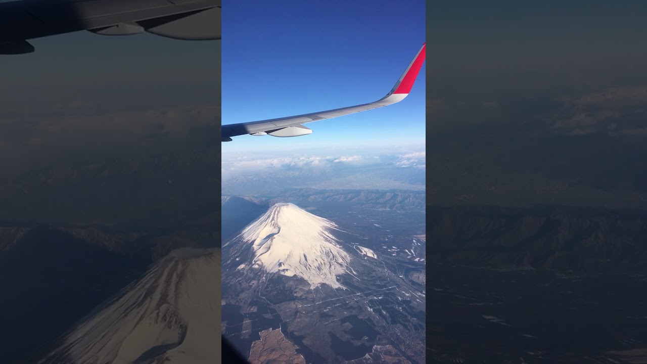 Mt. Fuji View from the airplane - YouTube