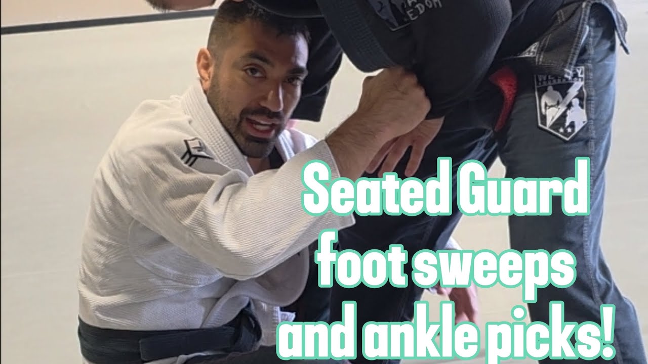 Seated Guard lesson 2! foot sweeps and ankle picks! - YouTube