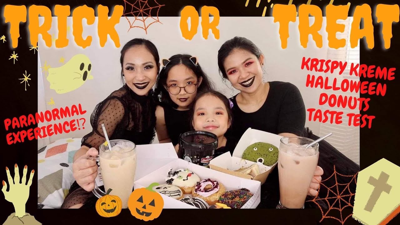 Vlog 51: TRICK or TREAT w/ the girls + Krispy Kreme Halloween Donuts ...