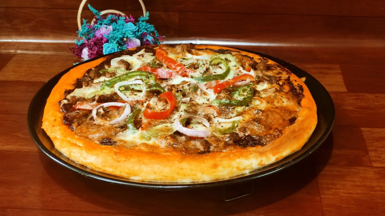 Beef Chez Pizza. বিফ চিজ্ পিৎজা। Restaurant Style Beef Chezz Pizza ...