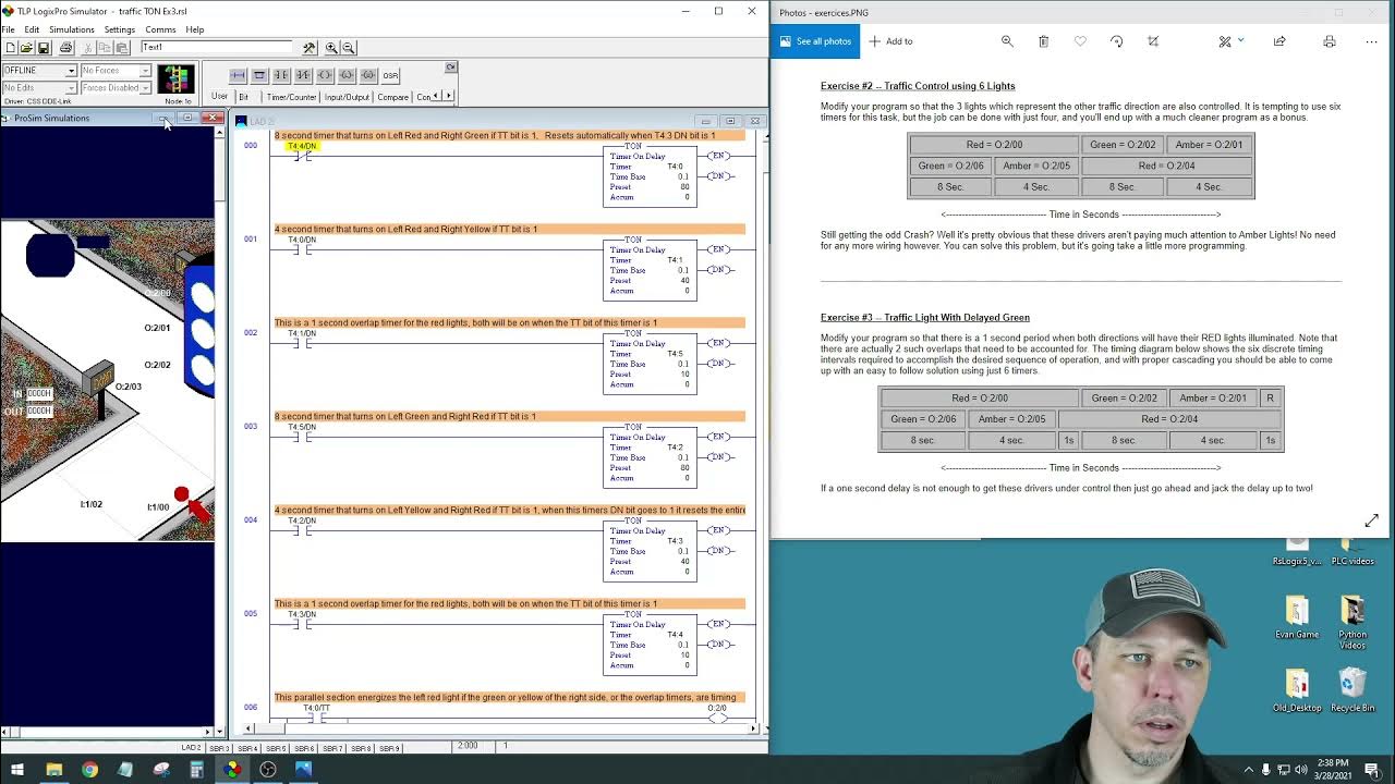 LogixPro Traffic Control Exercise 3 - Traffic Light With Delayed Green ...