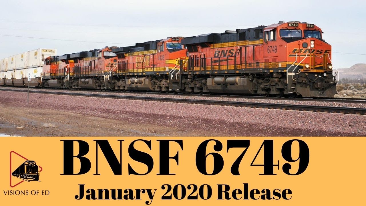 BNSF Intermodal Double Stack Train Eastbound ES44C4 Locomotive BNSF 6749 - YouTube