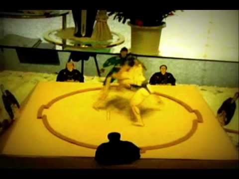 掬い投げ（Beltless arm throw）Paper sumo game～技・Work of sumo wrestling - YouTube