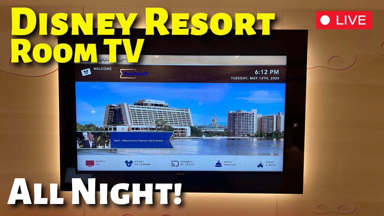 🔴LIVE🔴 Walt Disney World Resort TV In Room Channel ALL NIGHT| Walt ...