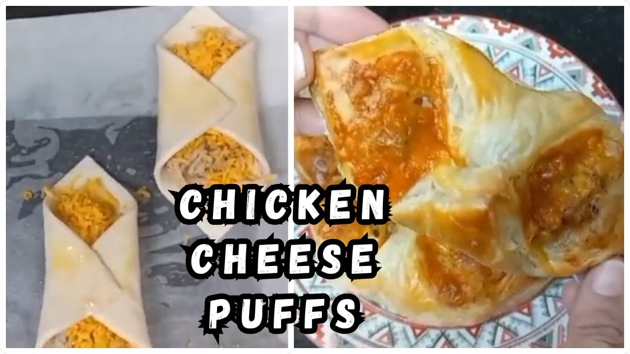 Chicken Cheese Puff Pastry | Cheese Puff Recipe |Kids Lunchbox Ideas ...