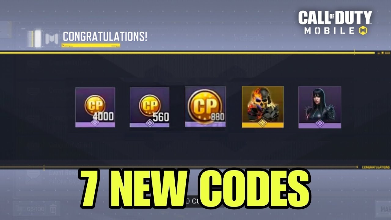 *NEW* CALL OF DUTY MOBILE CP CODES 2025 OCTOBER | CODM REDEEM CODES ...