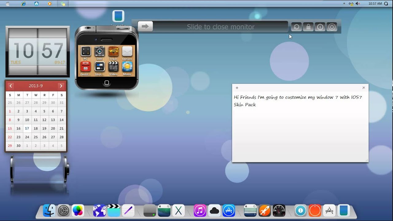 IOS 7 Skin Pack on windows - YouTube