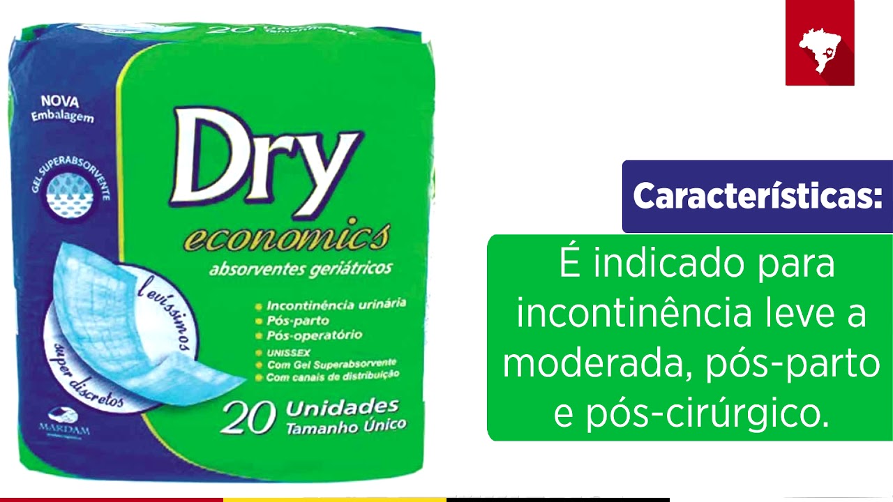 Absorvente Geriátrico Dry Economics Com 20 Unidades | Drogaria Minas ...