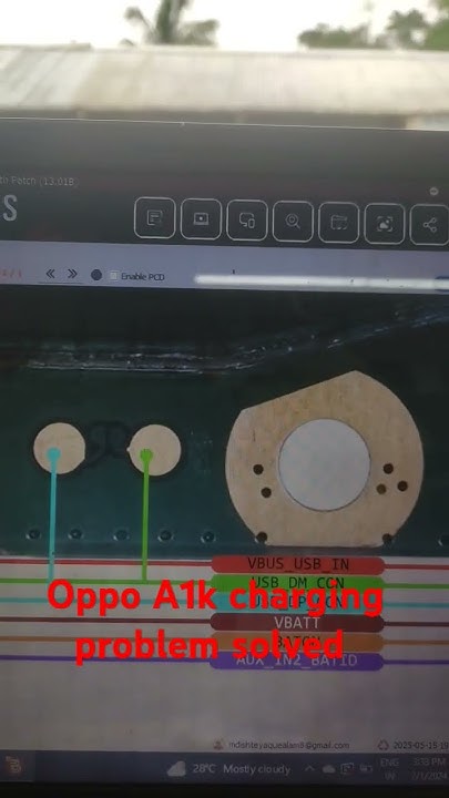 oppo A1k charging problem solved//charging way Vbus line VBat line - YouTube