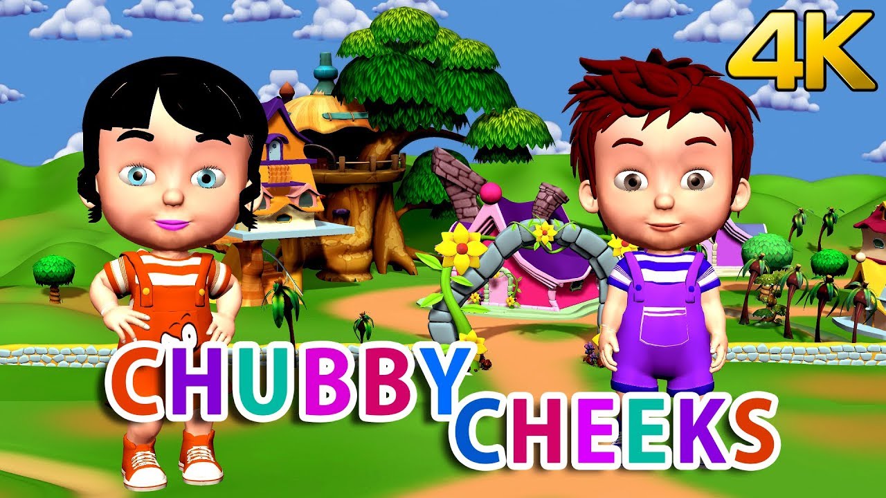 4K | 3D Chubby Cheeks, Dimple Chin Nursery Rhyme | Popular Nursery ...